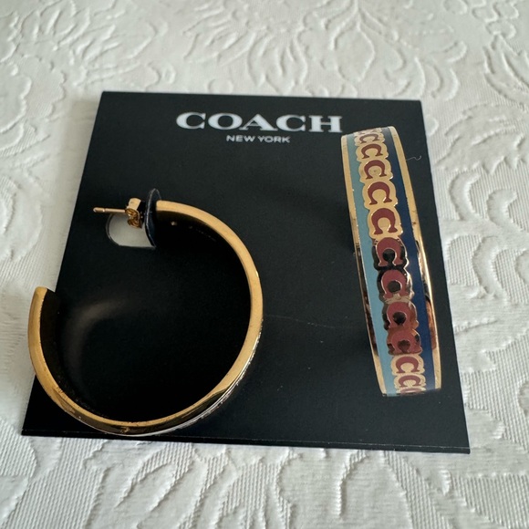 Coach | Jewelry | Coach Signature C Hoop Earrings | Poshmark